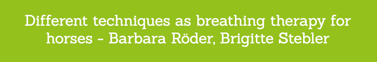 Dr Barbara Röder To Present Deep Oscillation in Equine Respiratory ...
