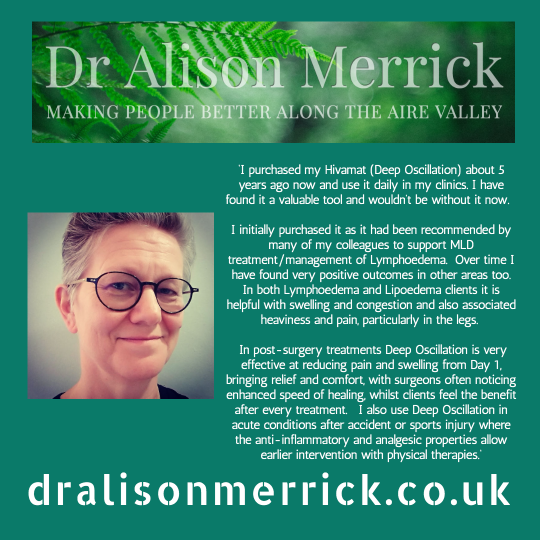 Dr Alison Merrick Reviews Deep Oscillation Use | PhysioPod UK Ltd ...